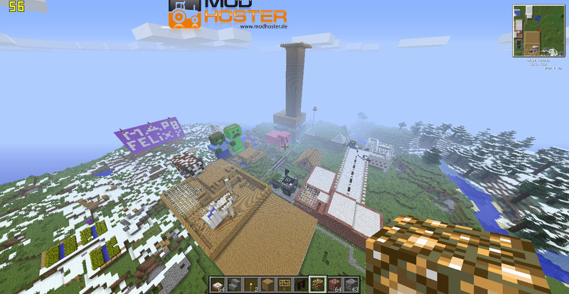 Minecraft: Mega Map v 2.0 Kreativ modus Mods Mod für Minecraft